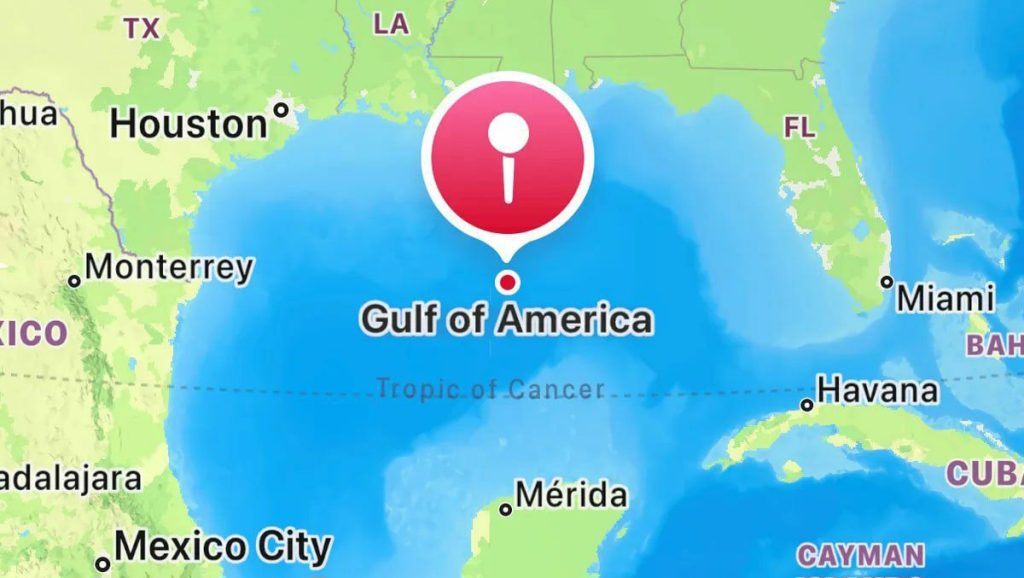 Following Google, Apple changed the name of the Gulf of Mexico to the ...